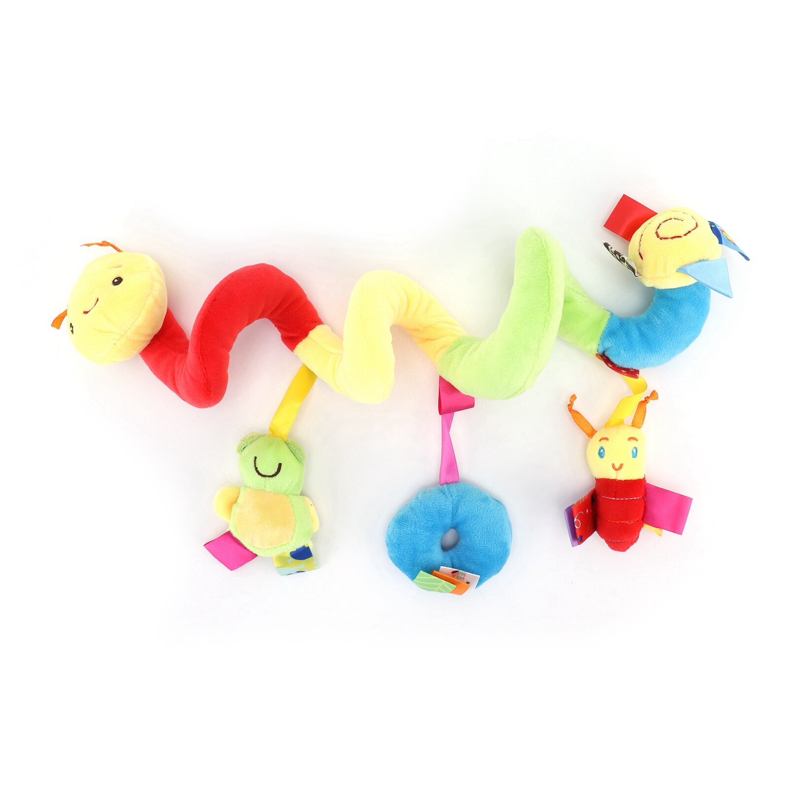 Мягкие игрушки для детской коляски, спиральная игрушка для кроватки, развивающая плюшевая подвесная игрушка для малышей #04