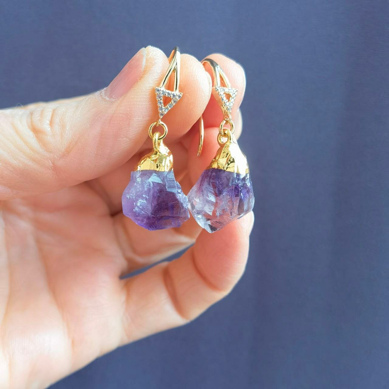 Серьги, аметист