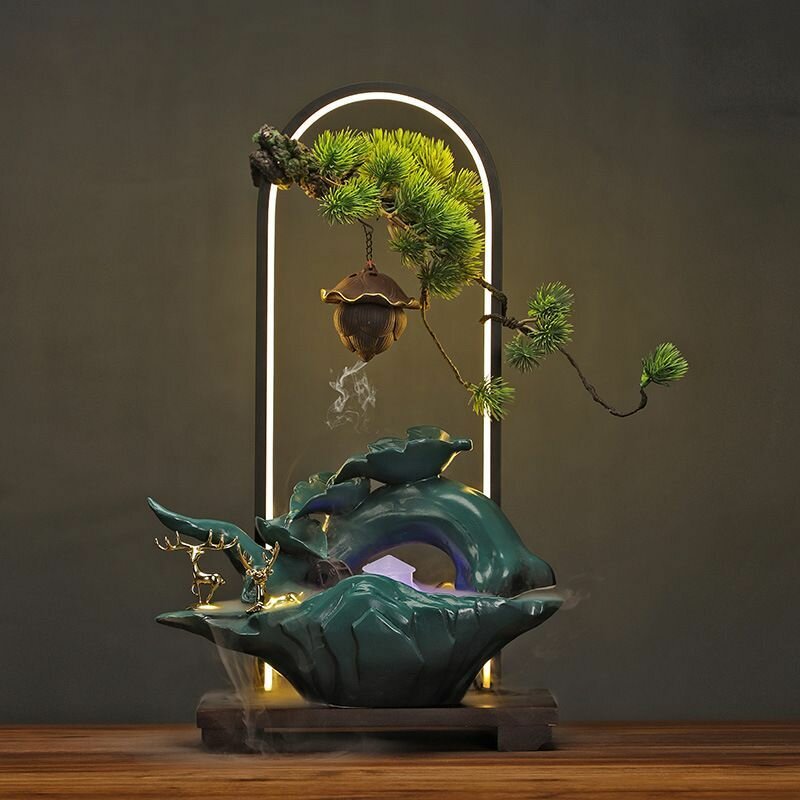 Украшение фонтана в китайском стиле, креативный фонтан в китайском стиле, офисное украшение -HJ