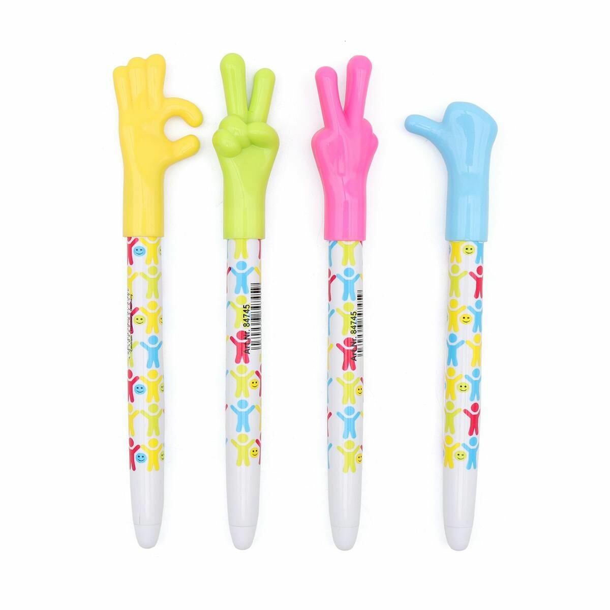 Набор шариковых ручек Centrum 0,7 мм "Жесты" цвет чернил синий, 4 шт