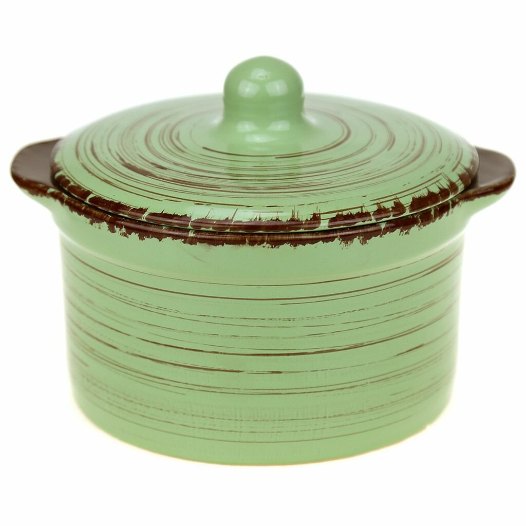 Кастрюля Борисовская керамика "Легкий бриз Мята", керамическая, 1 л, диаметр 15 см, высота 13 см