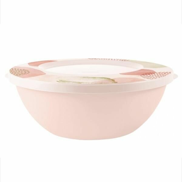 Миска Plast team "Pastel", с крышкой, 5 л, цвет Персиковая карамель
