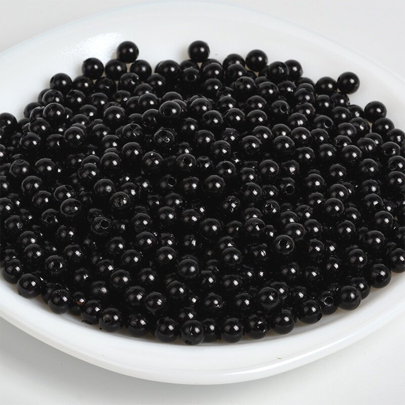 Бусины Magic 4 Toys Hobby, круглые, перламутр, 10 мм, 002, черный, 500 г (БУС. MH. КР.10.002.02)