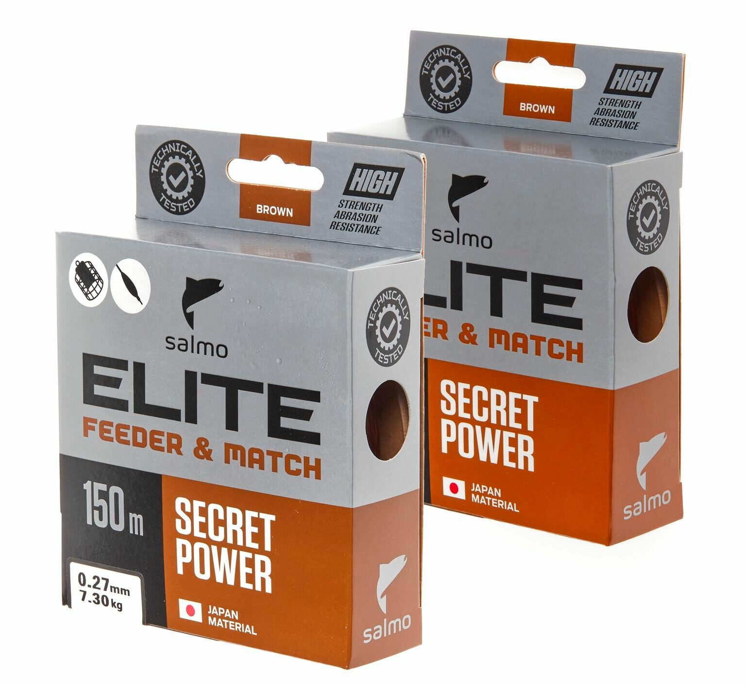 Набор из двух монофильных лесок для крупной рыбы, карпа, для летней рыбалки Salmo Elite набор из 2 шт