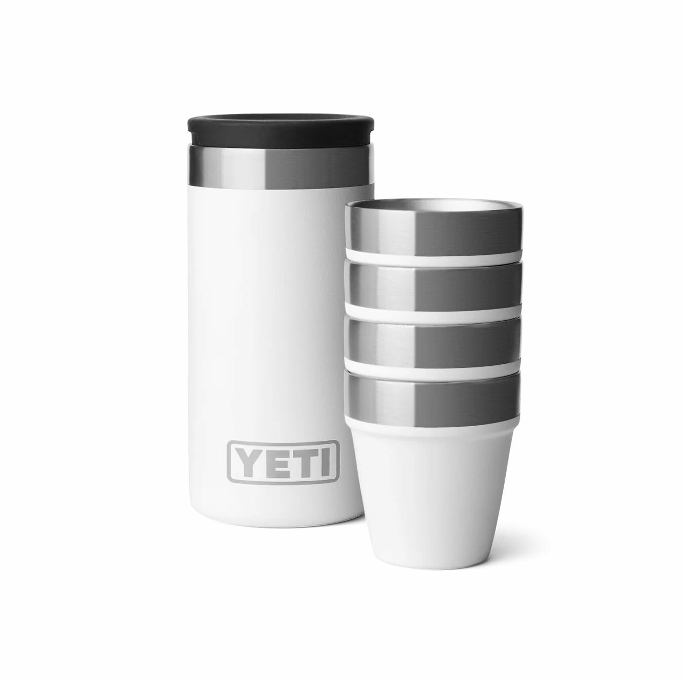 YETI набор стаканов-рюмок походных с футляром для переноски (White)