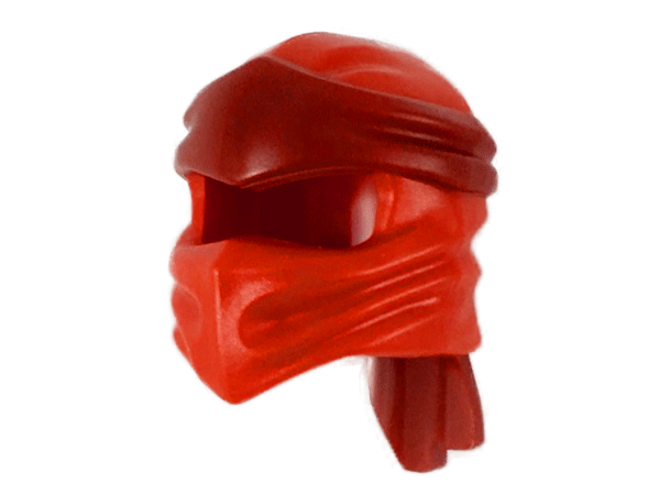Minifigure, Headgear Ninjago Wrap Type 4 with Molded Dark Red Headband Pattern, 40925pb05 Red U