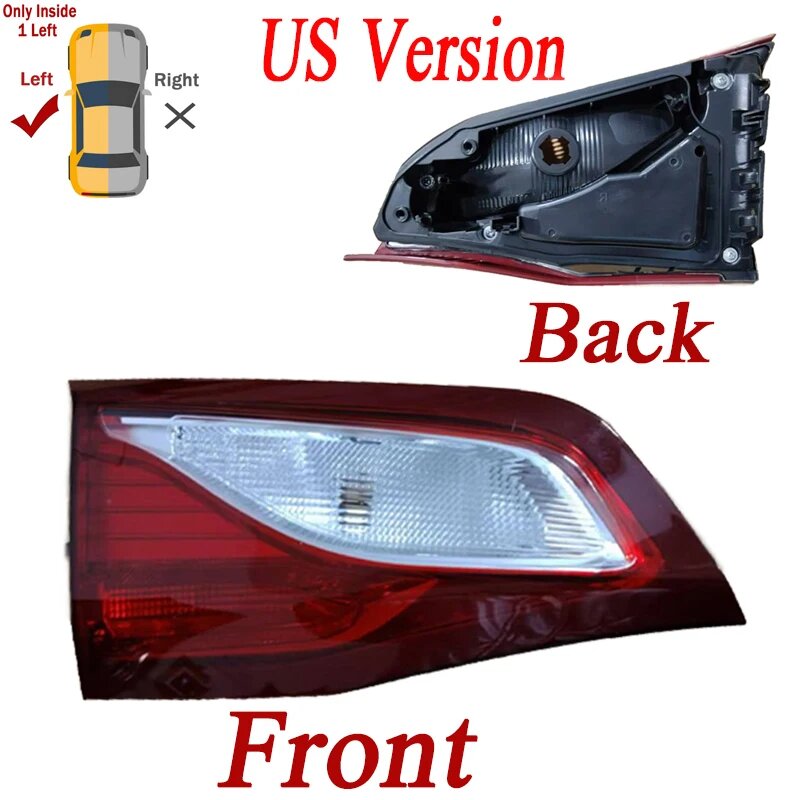 Задний фонарь в сборе, задний противотуманный фонарь, указатель поворота, стоп-сигнал, автомобильные аксессуары для Chevrolet Equinox 2018-2020, американская версия Inside-Left