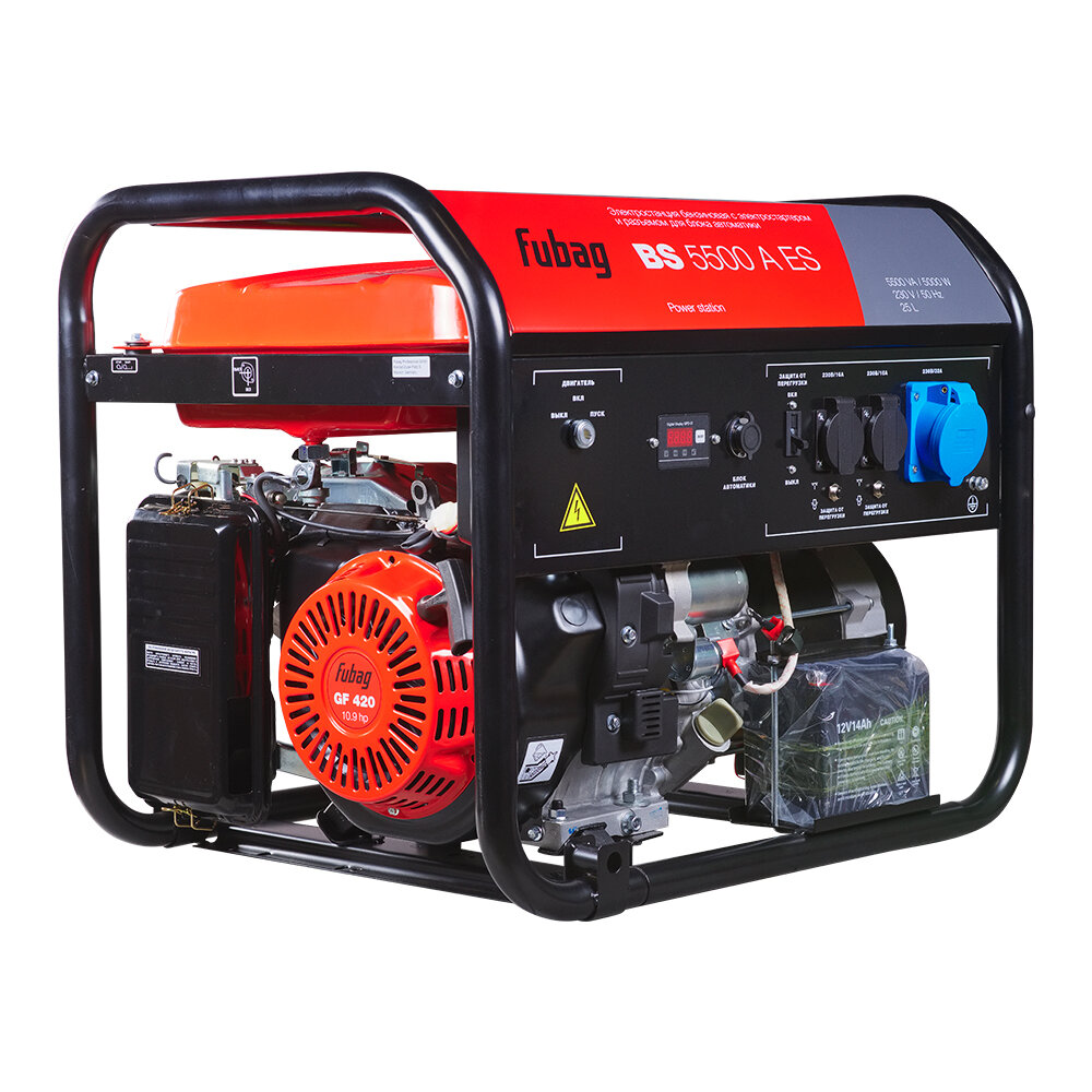 Электрогенератор FUBAG BS 5500 A ES (автозапуск, коннектор для блока автоматики, 5 кВт)