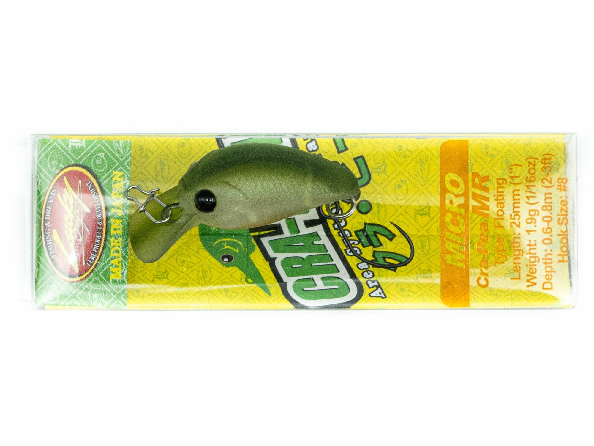 Японский воблер на форель Lucky Craft Micro Cra-Pea MR, 1.9 г, #Matcha Ore Sorbet / Форелевые приманки / Воблеры для рыбалки