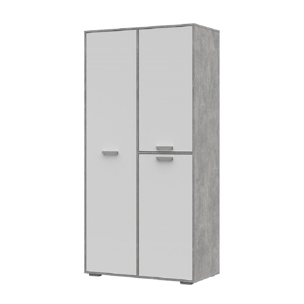 Шкаф для одежды со штангой и полками 100х202х50,4 см, цвет ателье светлый/белый