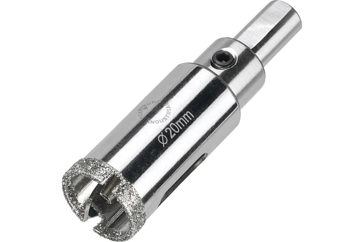 Diamond Industrial алмазная коронка керамограниту и керамике с центрир. сверлом 20 мм