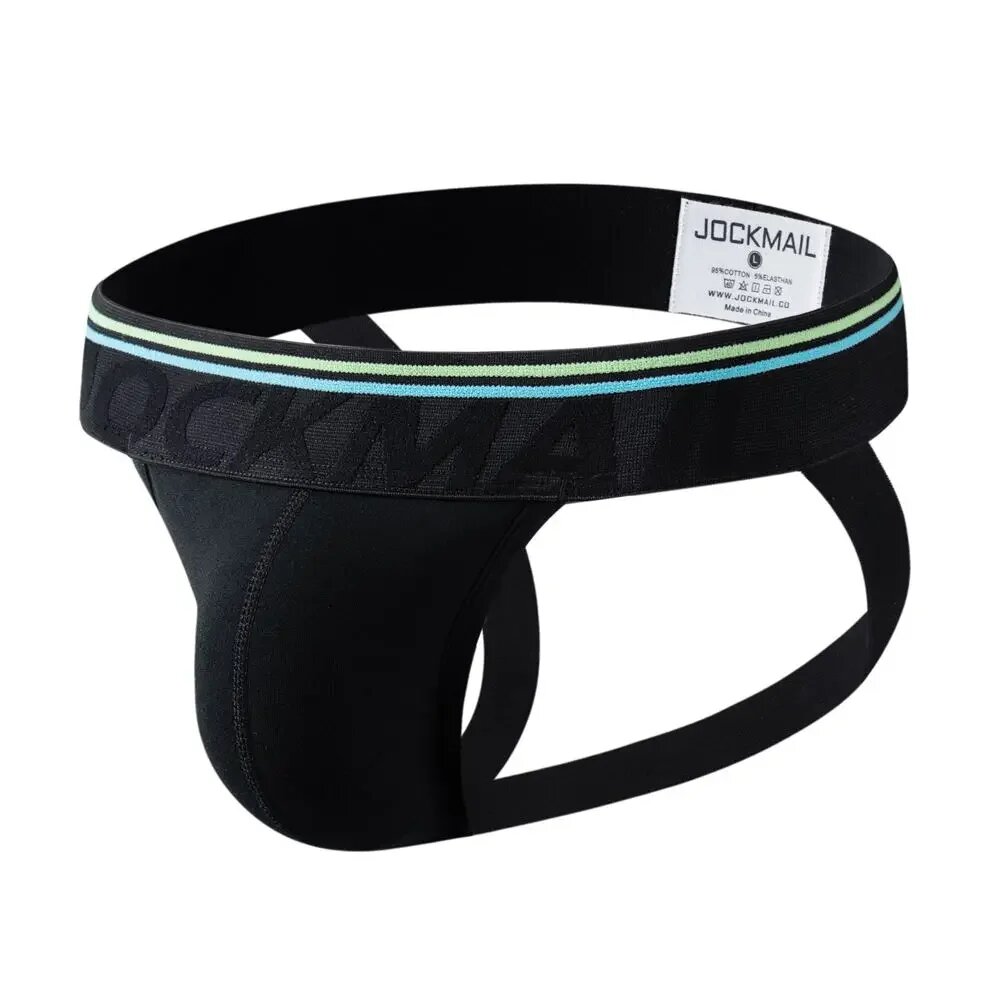 Мужские трусы-слипы JOCKMAIL черные, размер L, JM232BLACK