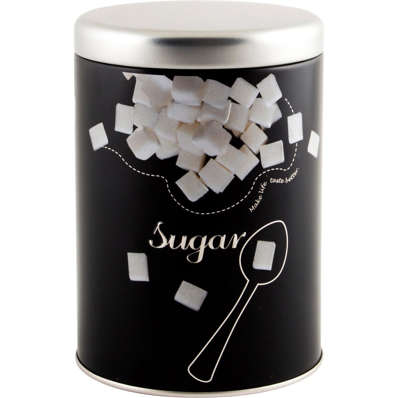 Банка для сахара с крышкой, 900 мл, металлическая ёмкость для кухни