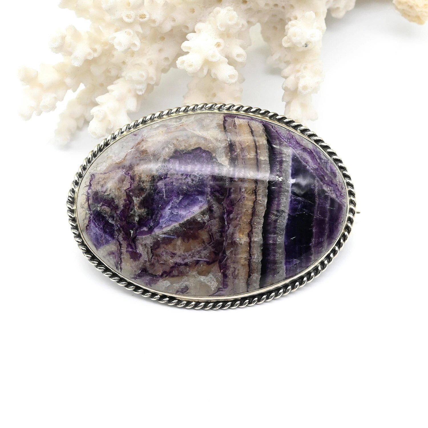 Брошь, флюорит