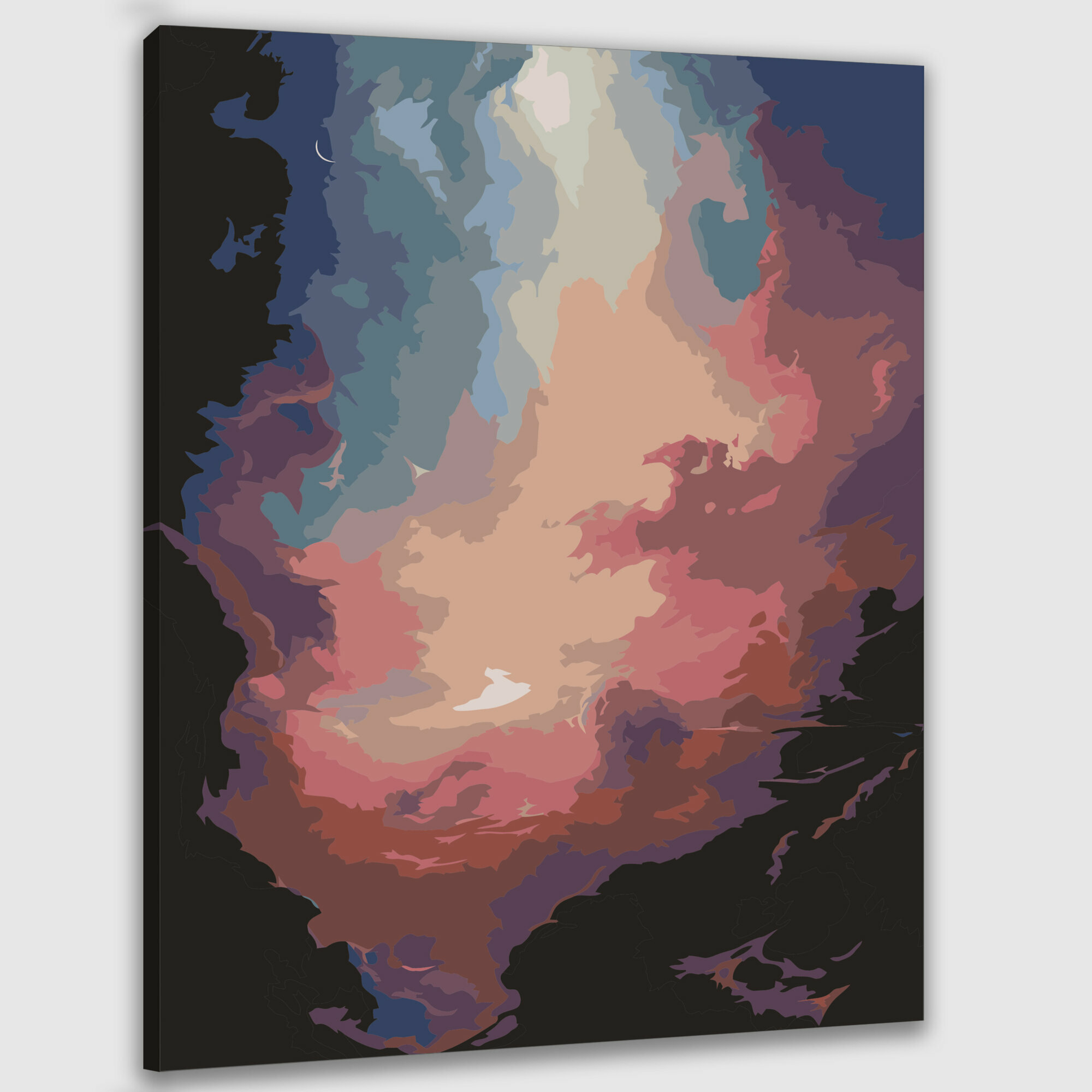 Картина по номерам 40x50 см, картина, масло, туманность, оттенки, мазки, кисть, космос, необъятность, чудеса