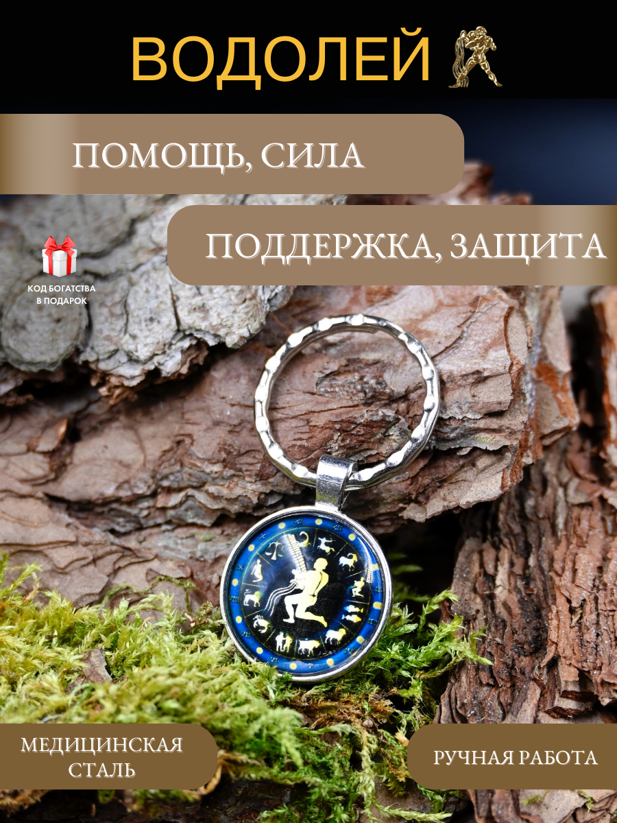 Брелок-талисман для знака зодиака Водолей для поддержки и защиты