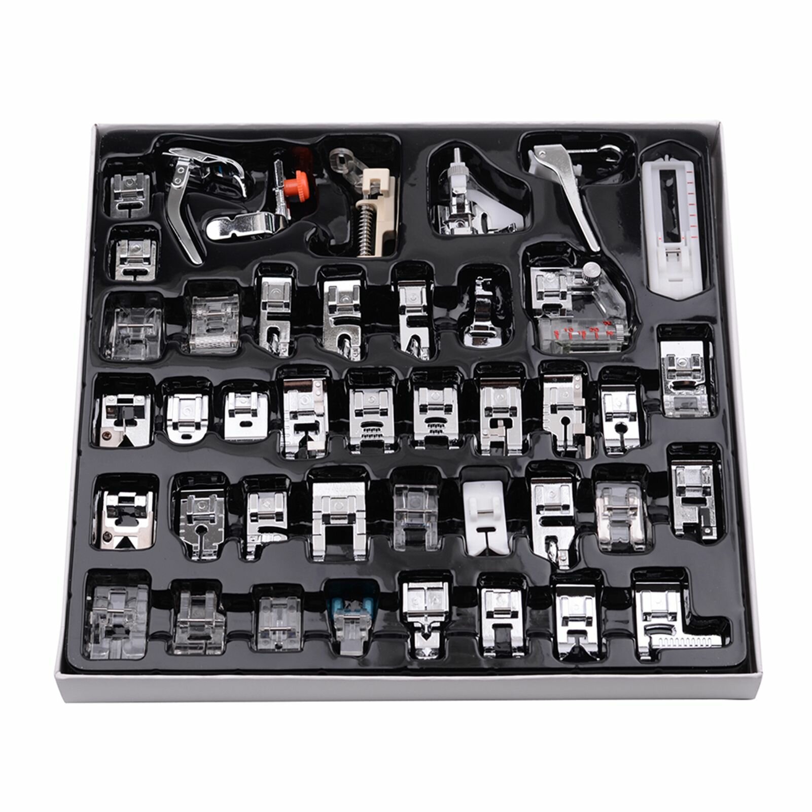 Набор прижимных лапок для швейной машины, 42 предмета, универсальные лапки для ткачества и домашнего шитья, комплект из нержавеющей стали