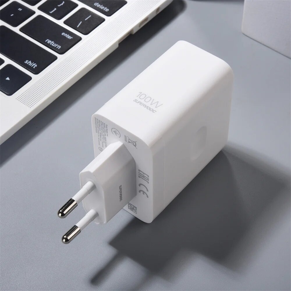 Оригинальное зарядное устройство Realme GT Neo6 SE 100 Вт EU, адаптер для быстрой зарядки SuperVooc, кабель USB C для Realme 14 13 12 Pro GT 7 6 5 3 Pro Only EU charger