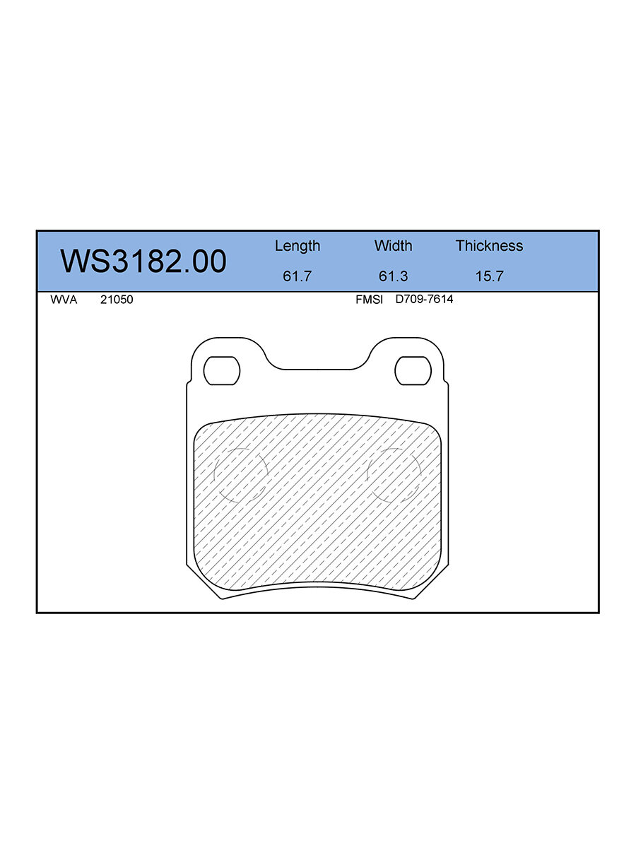 Тормозные колодки JEENICE дисковые задние для OPEL OMEGA, VECTRA, SAAB 9-3, 9-5 WS318200