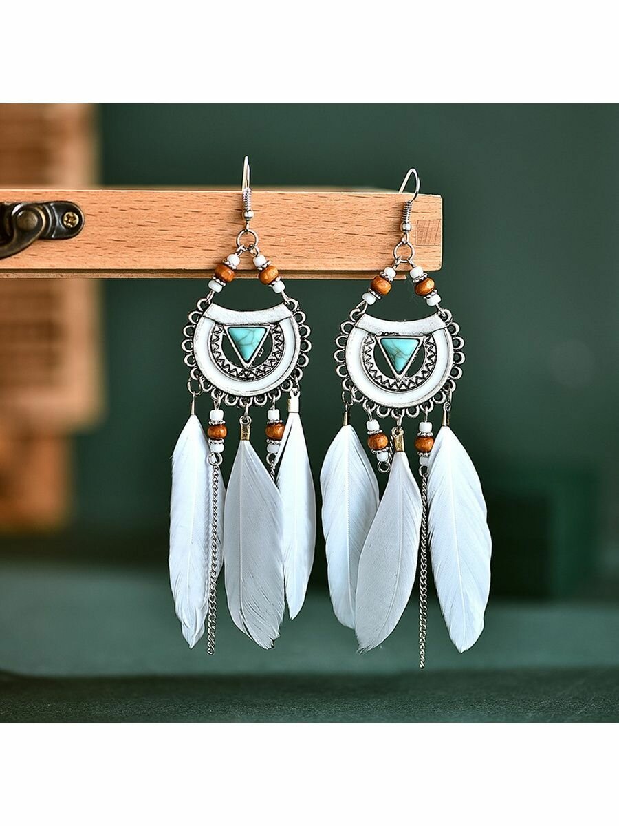 Серьги, бирюза синтетическая