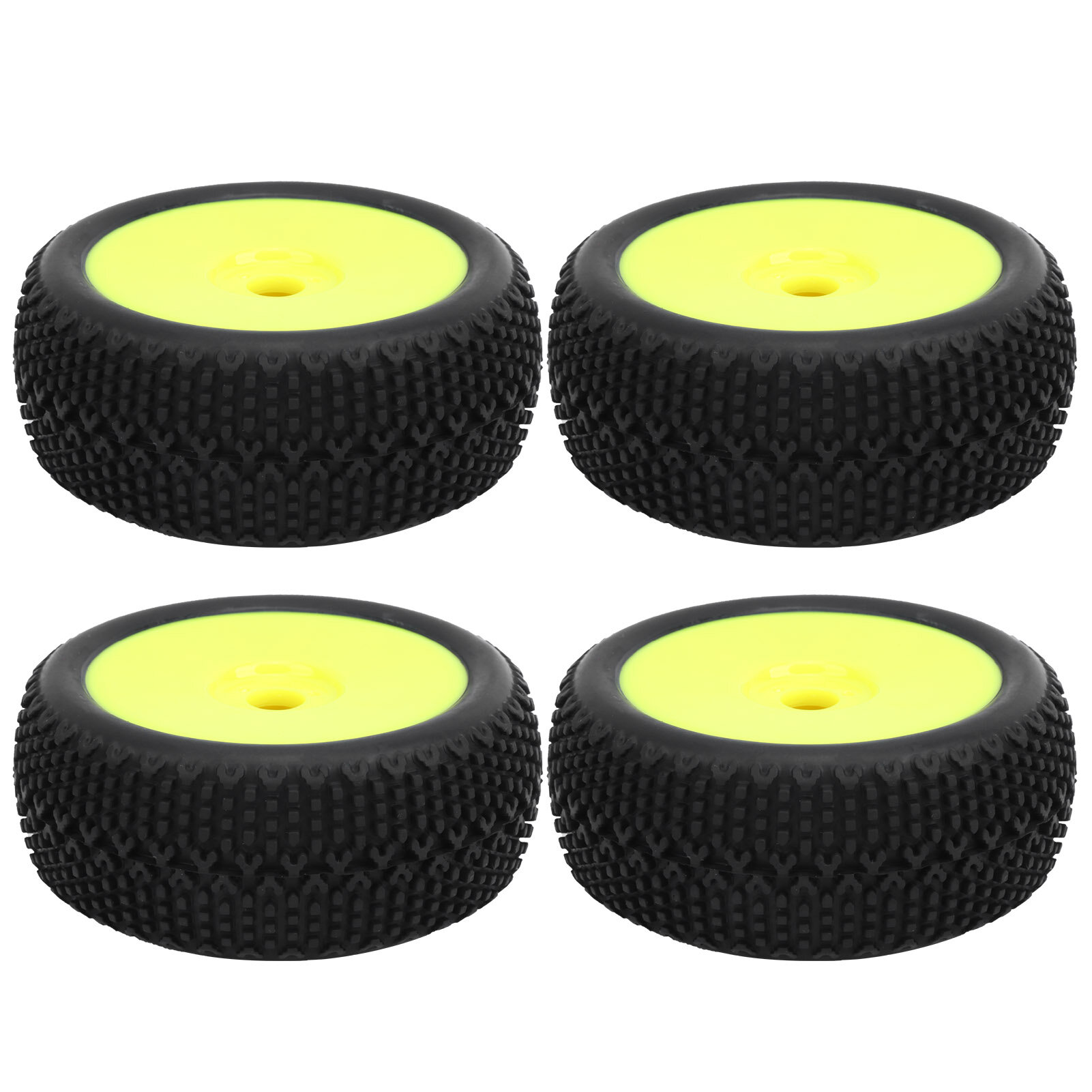4 шт. Желтые шины для радиоуправляемой машинки, резиновые накладки на колеса, аксессуары для модернизации модели радиоуправляемой машинки масштаба 1/8