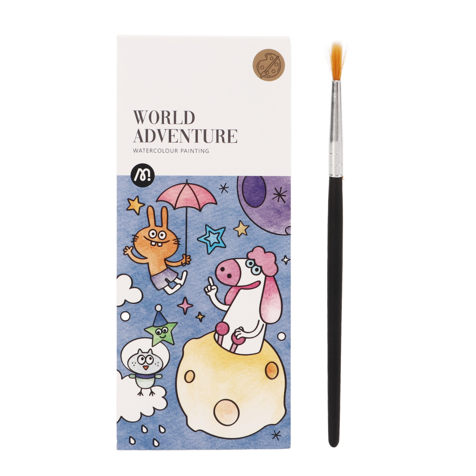 Детская акварельная рисовать книга Улучшение креативного утолщенного карманного рисования набор книг с кистями тип 1