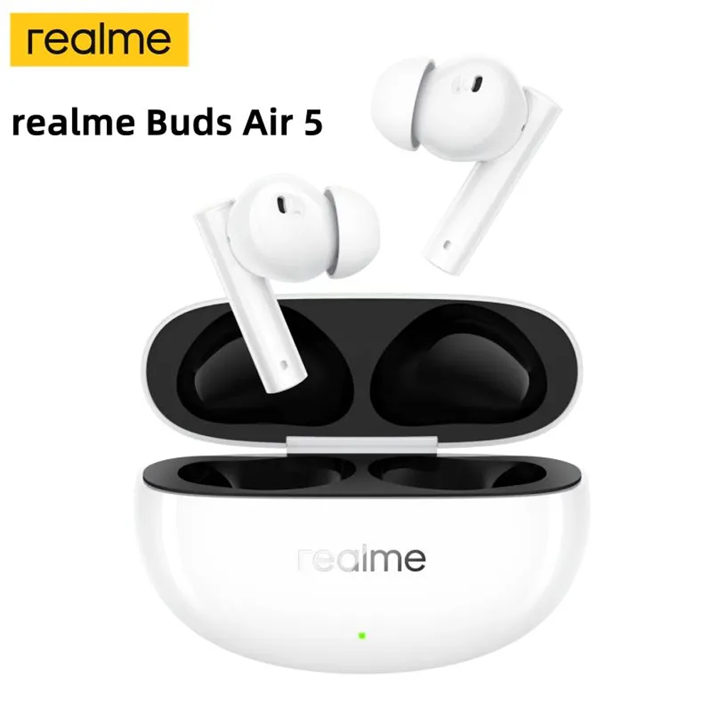 Realme Buds Air5 Беспроводная Bluetooth-гарнитура, автоматическое шумоподавление 50 дБ, белый