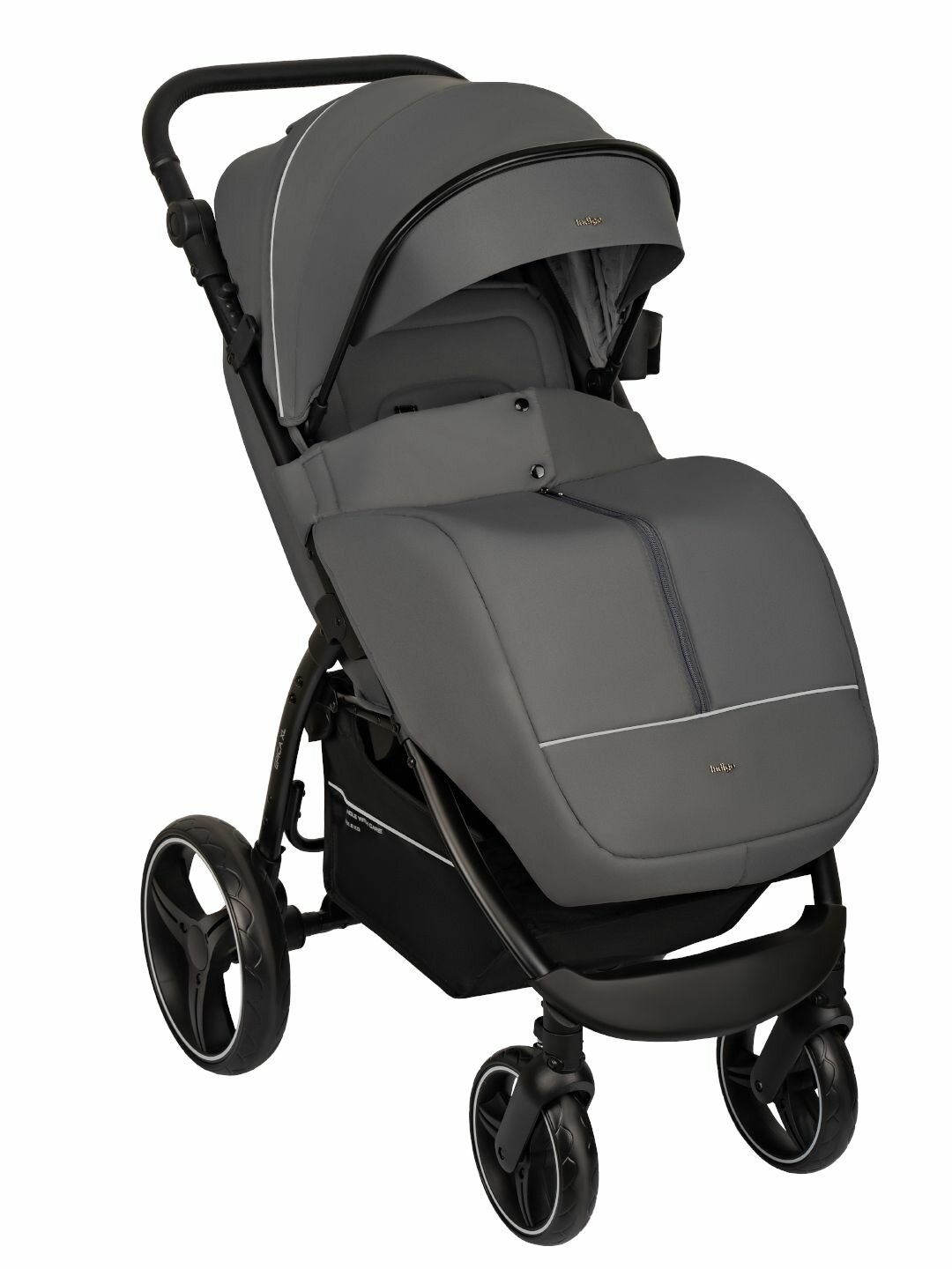 Прогулочная коляска Indigo EPICA XL NEW 2025 (регулируемая ручка) тёмно-серый