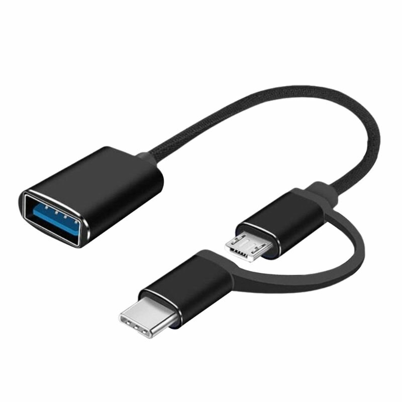 Кабель для преобразования otg TypeC в разъем usb-2 1 черный