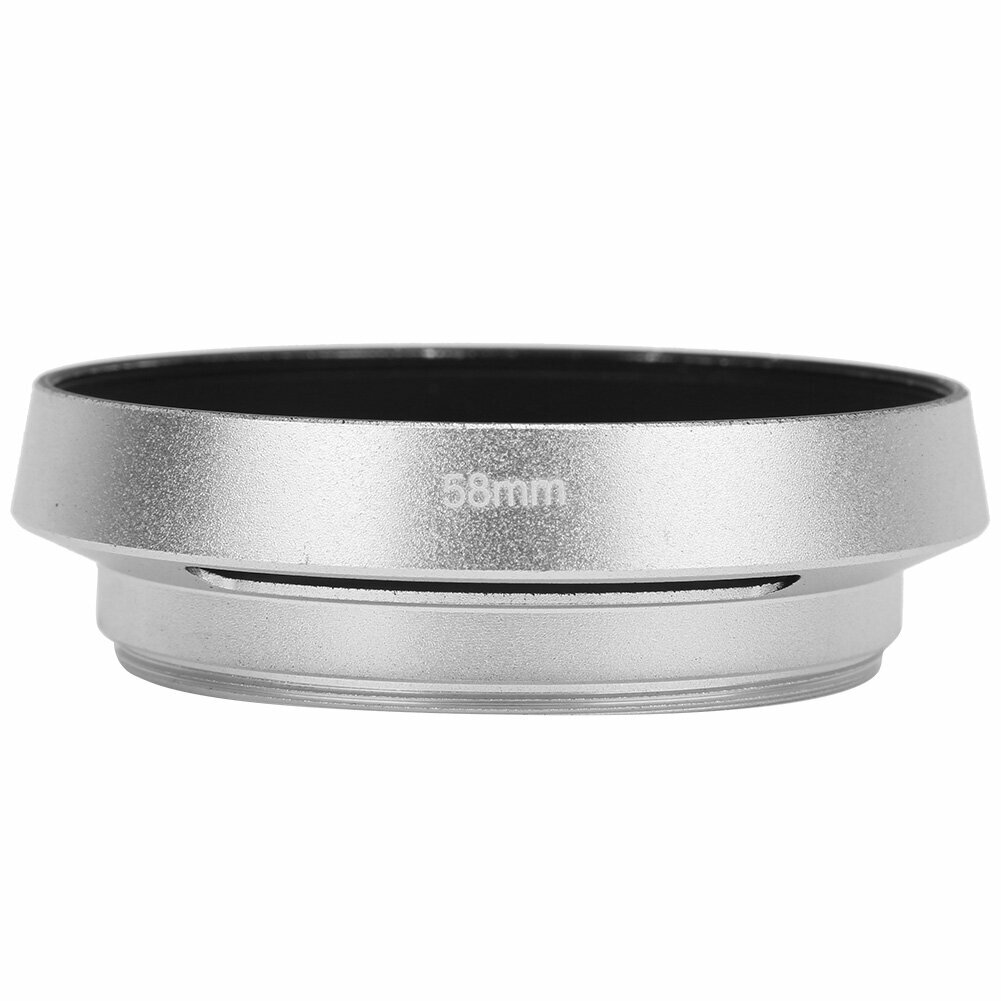 Универсальная портативная полая бленда для объектива из алюминиевого сплава, серебристая, 58 мм.