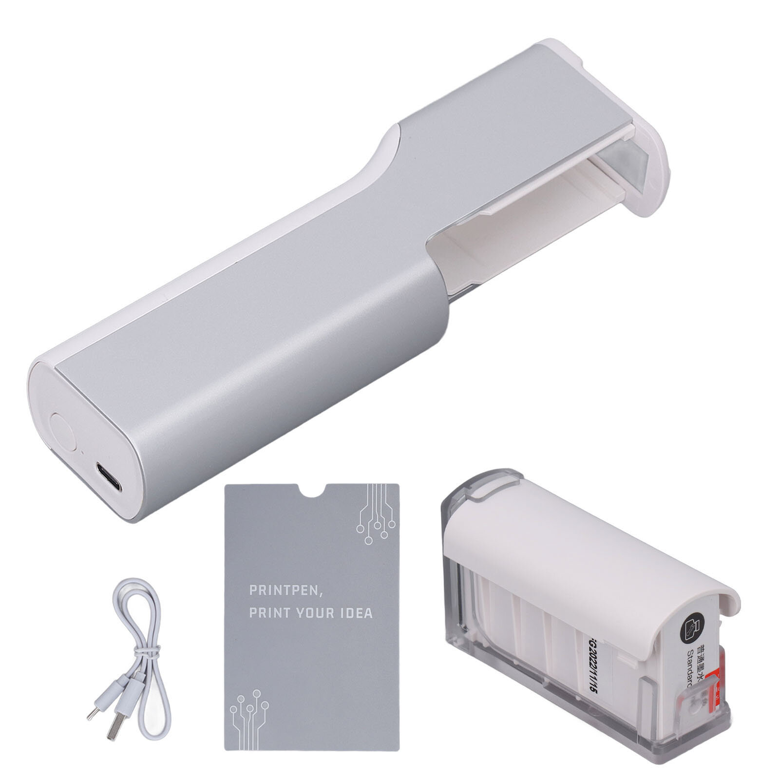 Портативный струйный принтер (перезаряжаемый, красные чернила, для DIY)