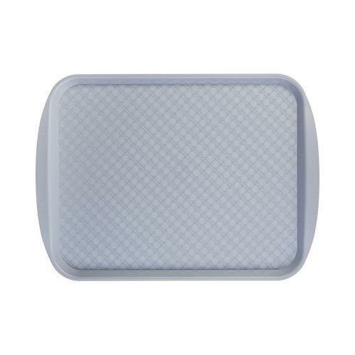 Поднос прямоугольный, полистирол, длина 42, ширина 30см, серый