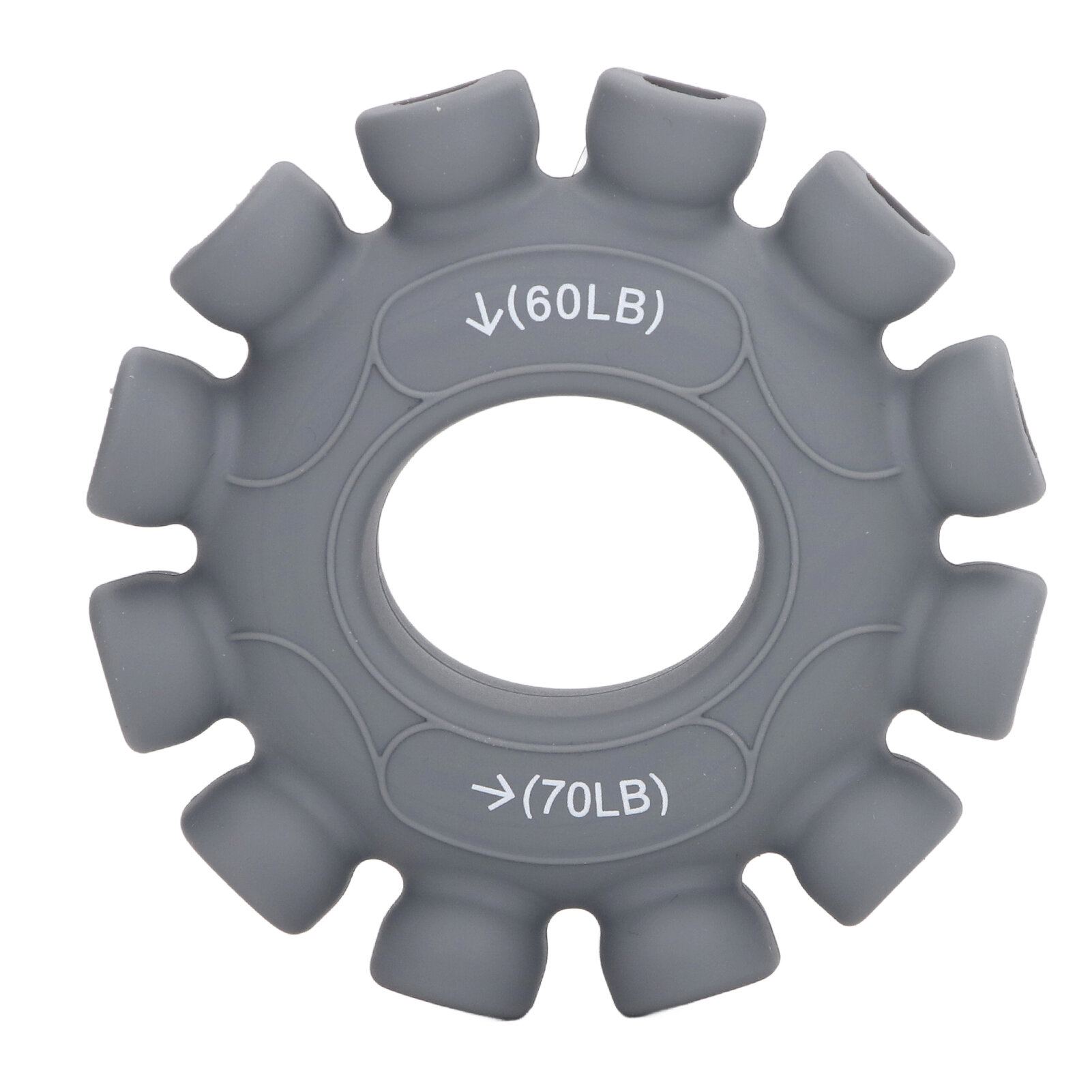 Кольцо-тренажер для укрепления хвата, силиконовый, для пальцев, для упражнений на предплечье, скалолазания, серое (60‑70 фунтов)