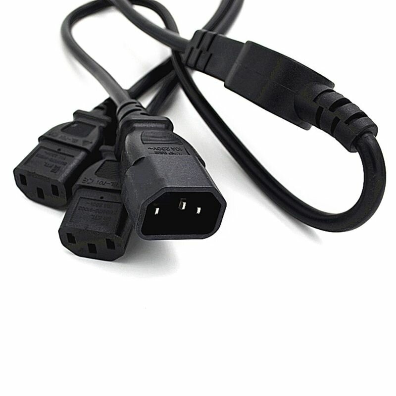 Шнур питания IEC320 C14 до 2xC13 длиной 2 м/6,56 фута, надежное решение для распределения электроэнергии рисоварки, монитора электрических чайников