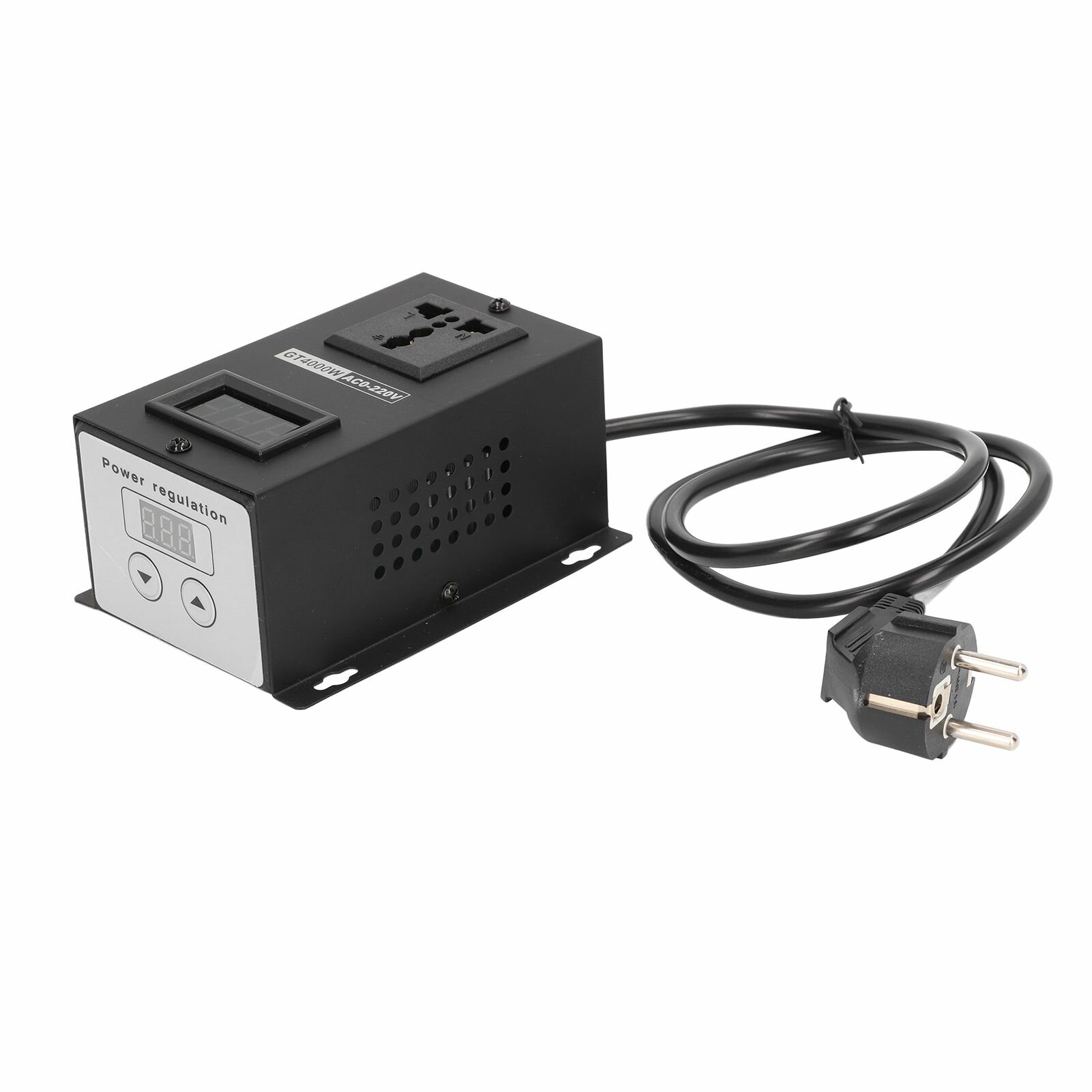 Регулятор напряжения SCR-контроллер, переключатель управления, вилка европейского стандарта, переменный ток 220 В, 4000 Вт для температуры скорости