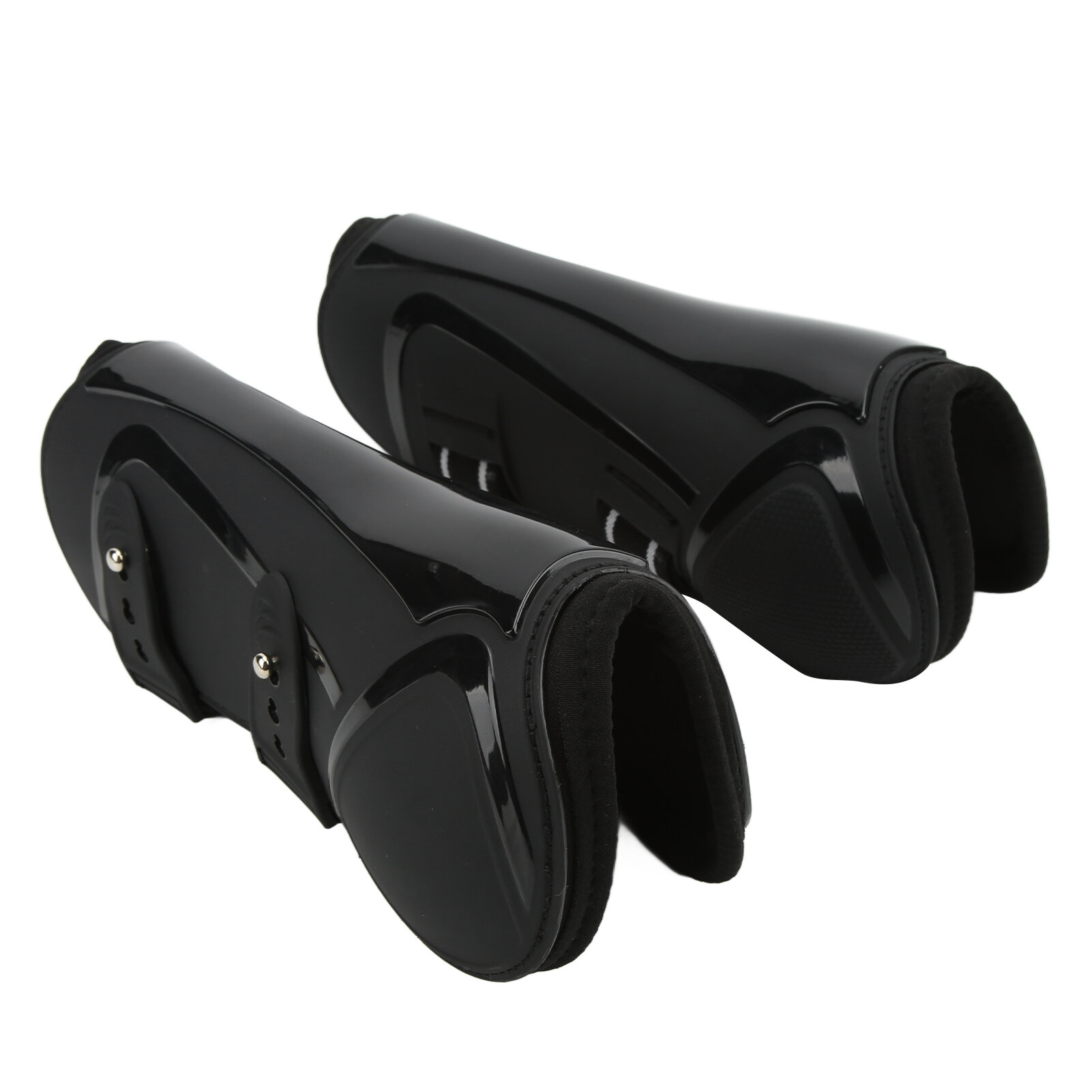 Защитные Ботинки для Лап Лошадей с Эластичным Неопреном и ПУ Оболочкой для Защиты Сухожилий и Кровеносных Сосудов, Черные, Передние Ноги