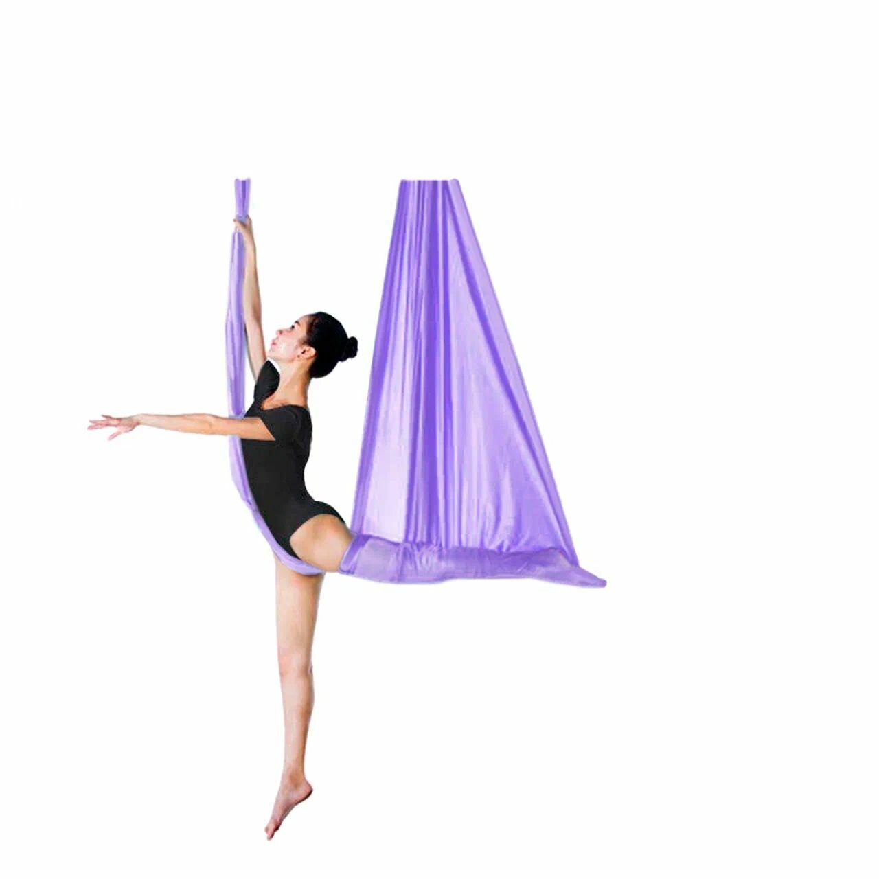 Гамак для занятия йогой YS-07 (сиреневый), бескаркасный 32 х 28 х 11 см