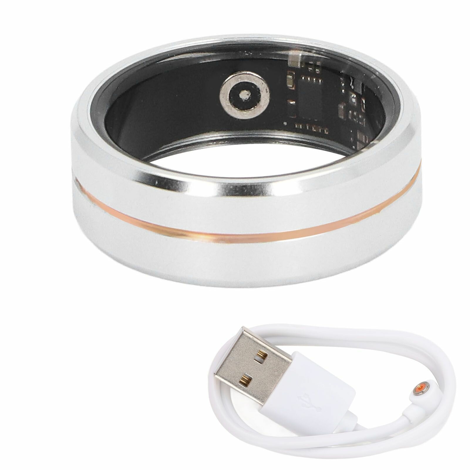 Смарт-кольцо Health Tracker IP68, водонепроницаемое, 15 дней работы, золотой центр, размер 9