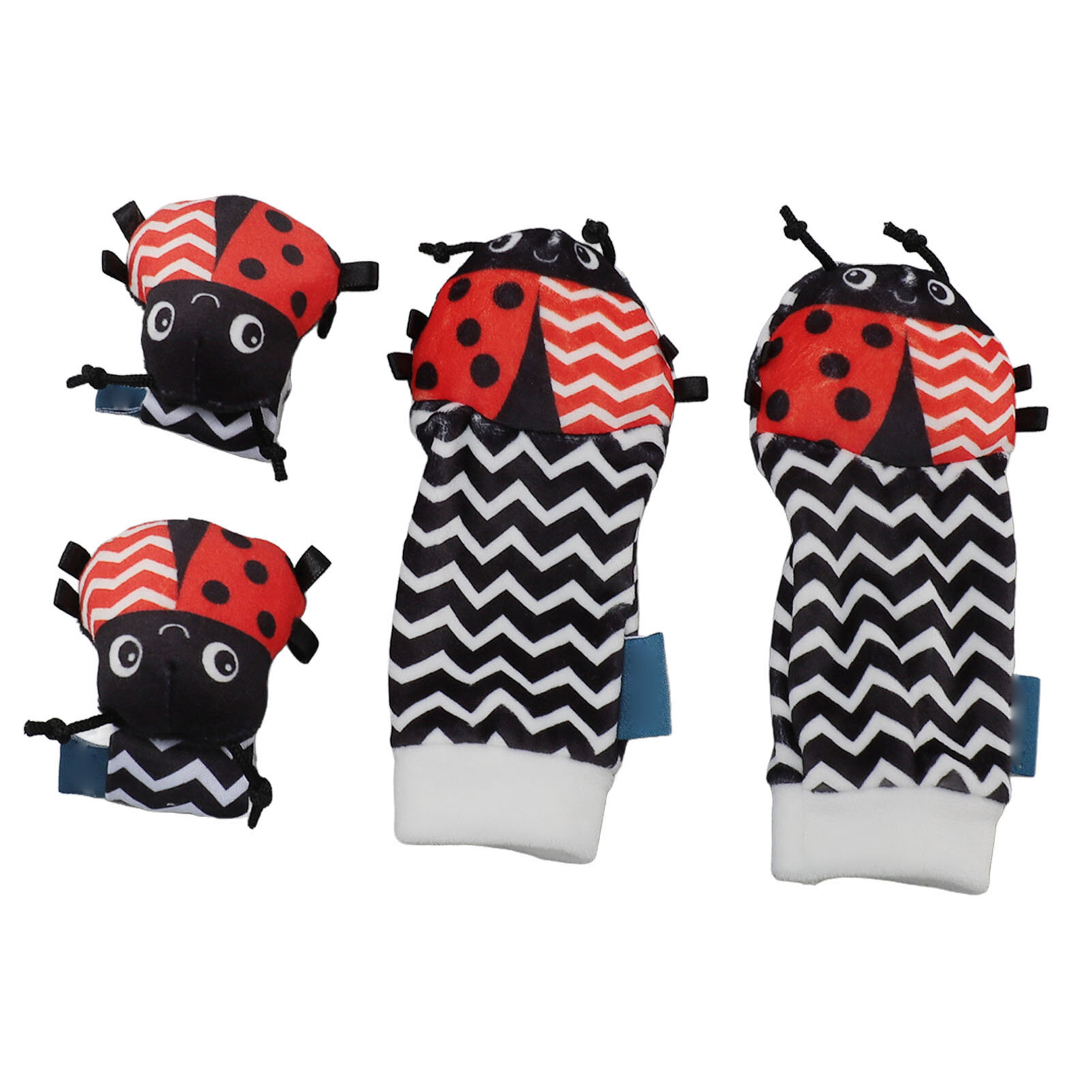 Детские носки-погремушки, игрушки, мягкие многофункциональные эластичные погремушки на запястье, набор носков для поиска ног для ребенка типа жука