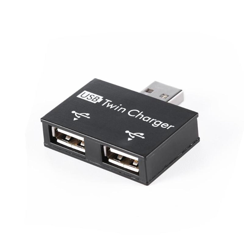 Мини-USB-концентратор, 2-портовый USB-разветвитель, двойное зарядное устройство, адаптер-преобразователь для ПК, USB-накопители