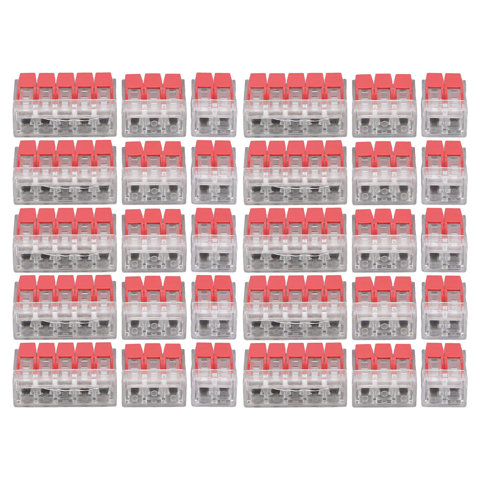 30 шт. рычажные соединители для проводов, 3 типа, безопасные и компактные соединители для гибких многожильных медных проводов.