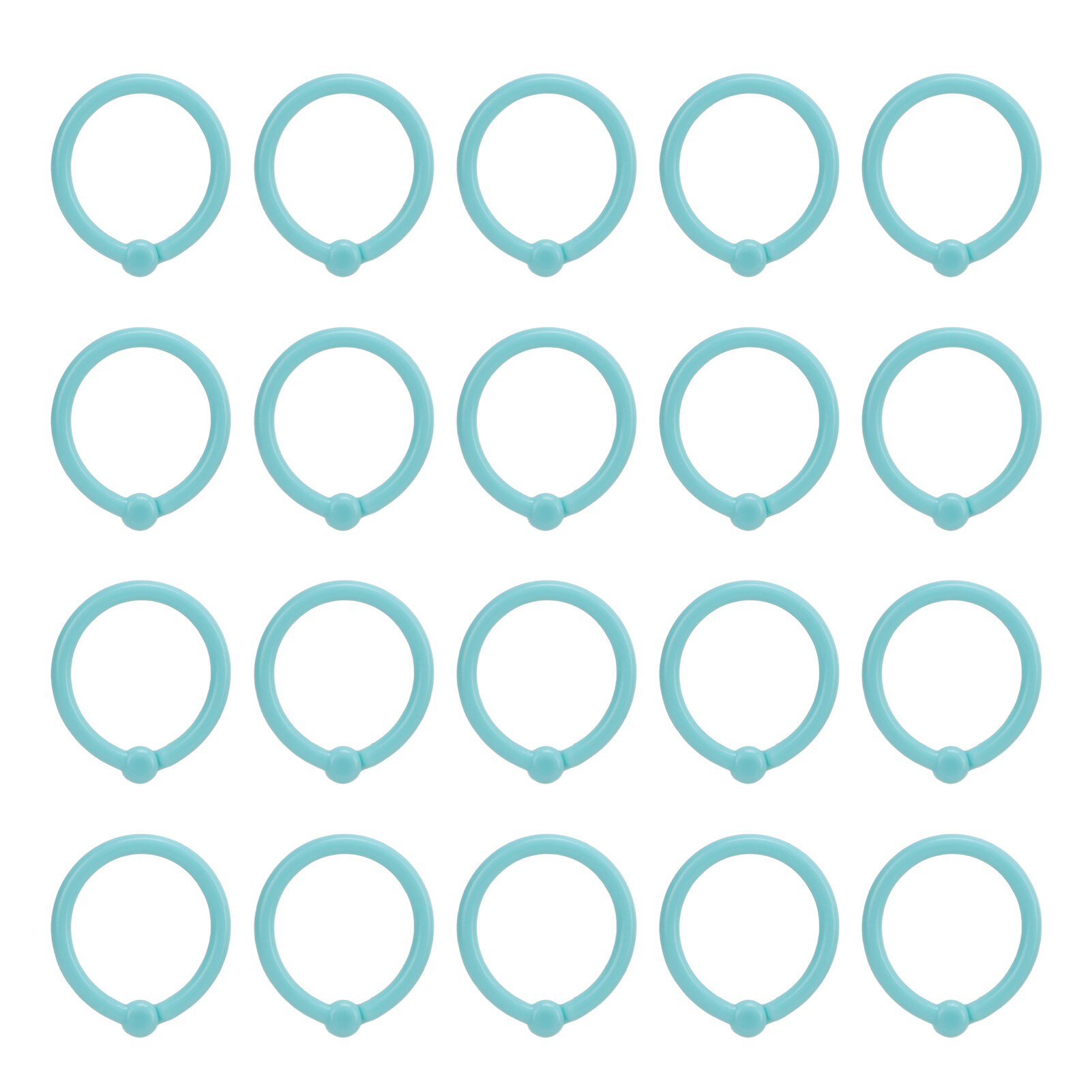 40 многофункциональных колец для папок, разных цветов, с круглым отверстием, для листов бумаги, одинарные кольца, зеленые.