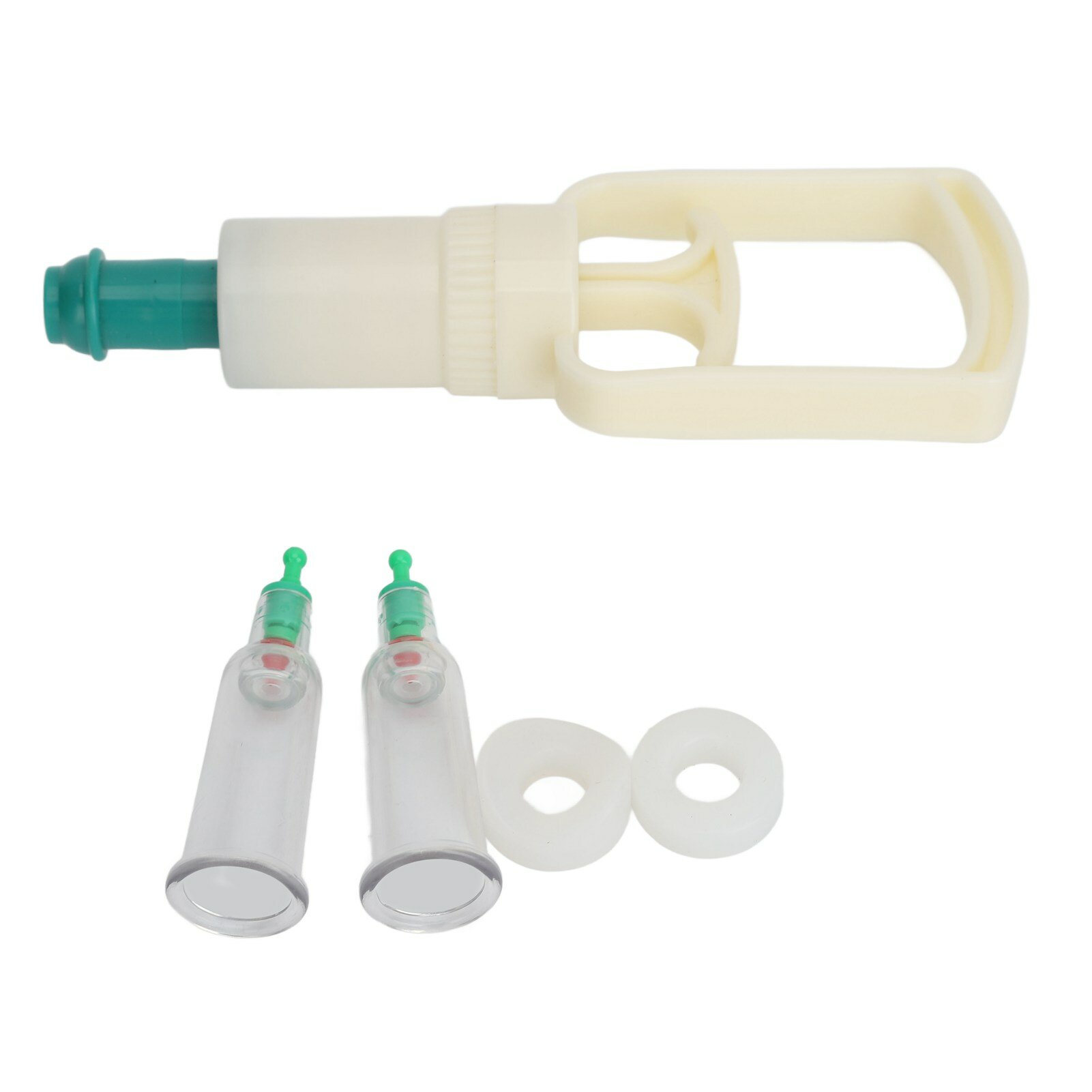 Набор для массажа пальцев с помощью вакуумных банок U-образной формы, 2 шт, вакуумные банки с изогнутым и плоским кольцами