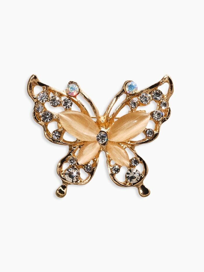 Брошь, искусственный камень, стразы