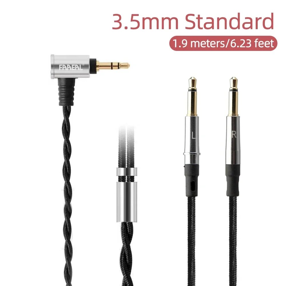 FAAEL Кабель для наушников Hifiman 3.5mm Jack 1.9M
