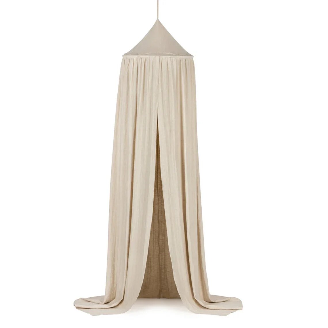 Детская кровать с балдахином из хлопка Бежевый, Beige