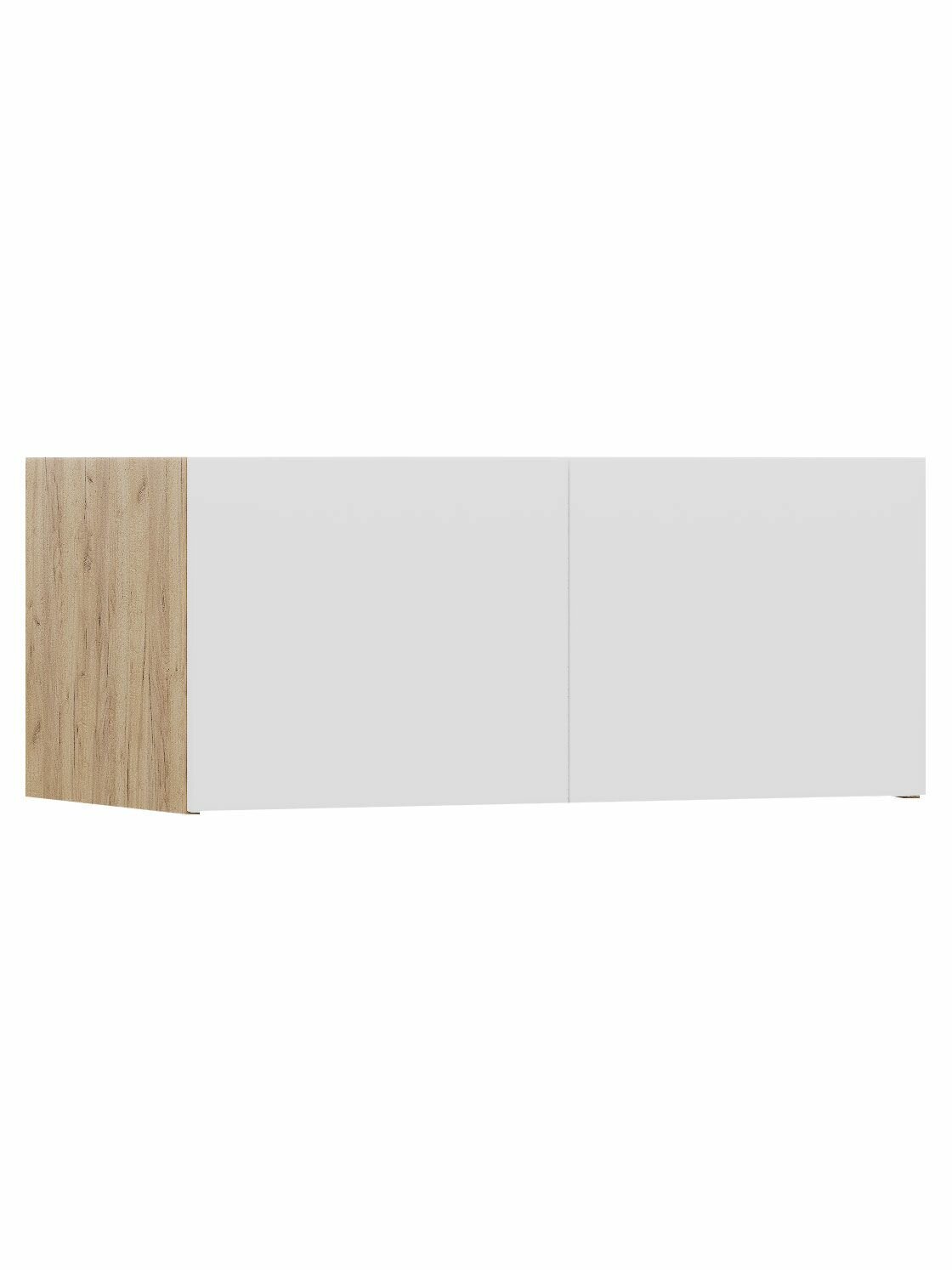 Антресоль, распашной шкаф для одежды и хранения вещей Бостон Лайт, 80х41.5х34 см, Дуб Крафт золотой / Белый