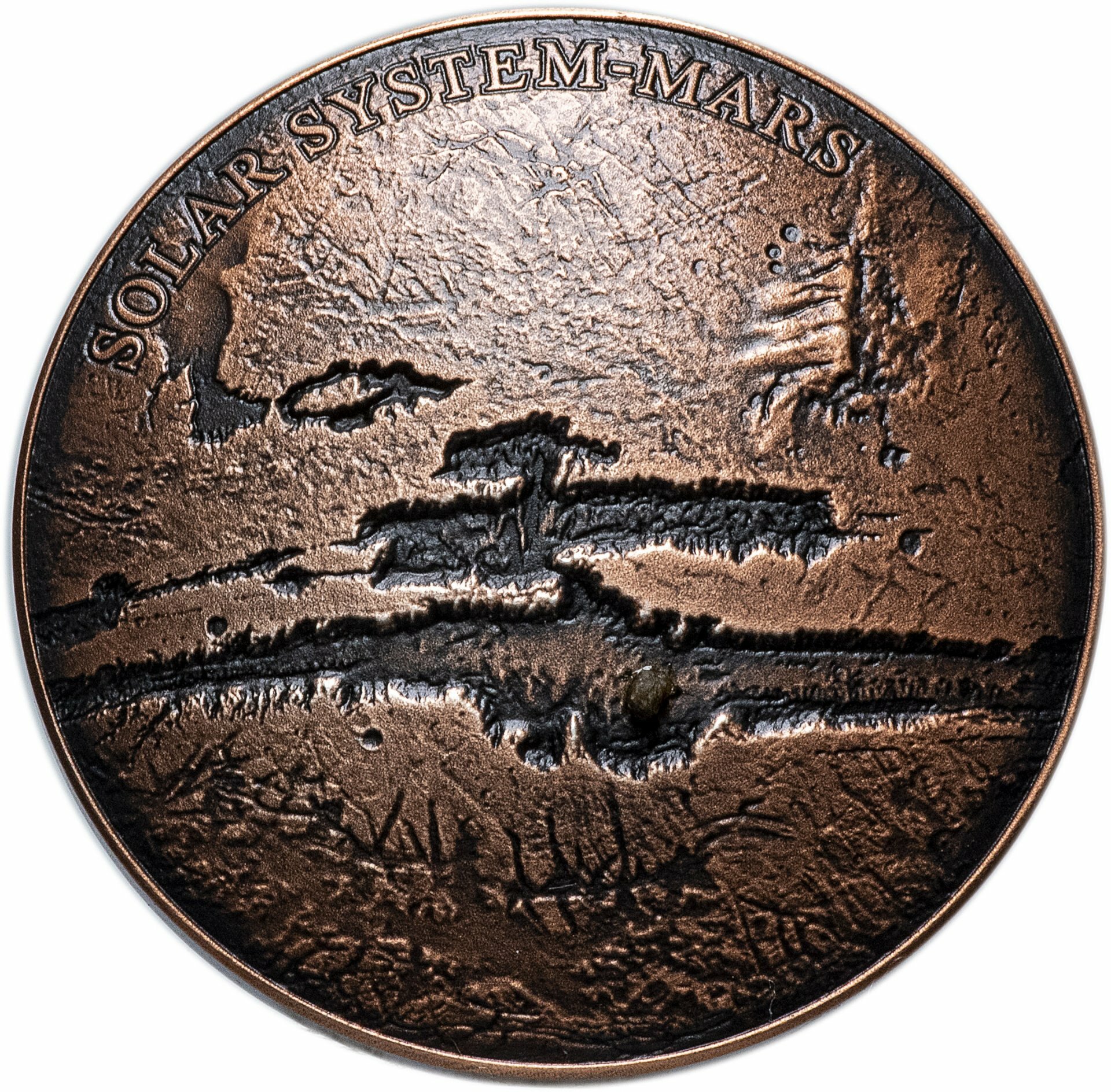 Остров Ниуэ 1 доллар 2017 "Солнечная система - Марс Метеорит ", в футляре с сертификатом, Серебро 999, в сохранности UNC