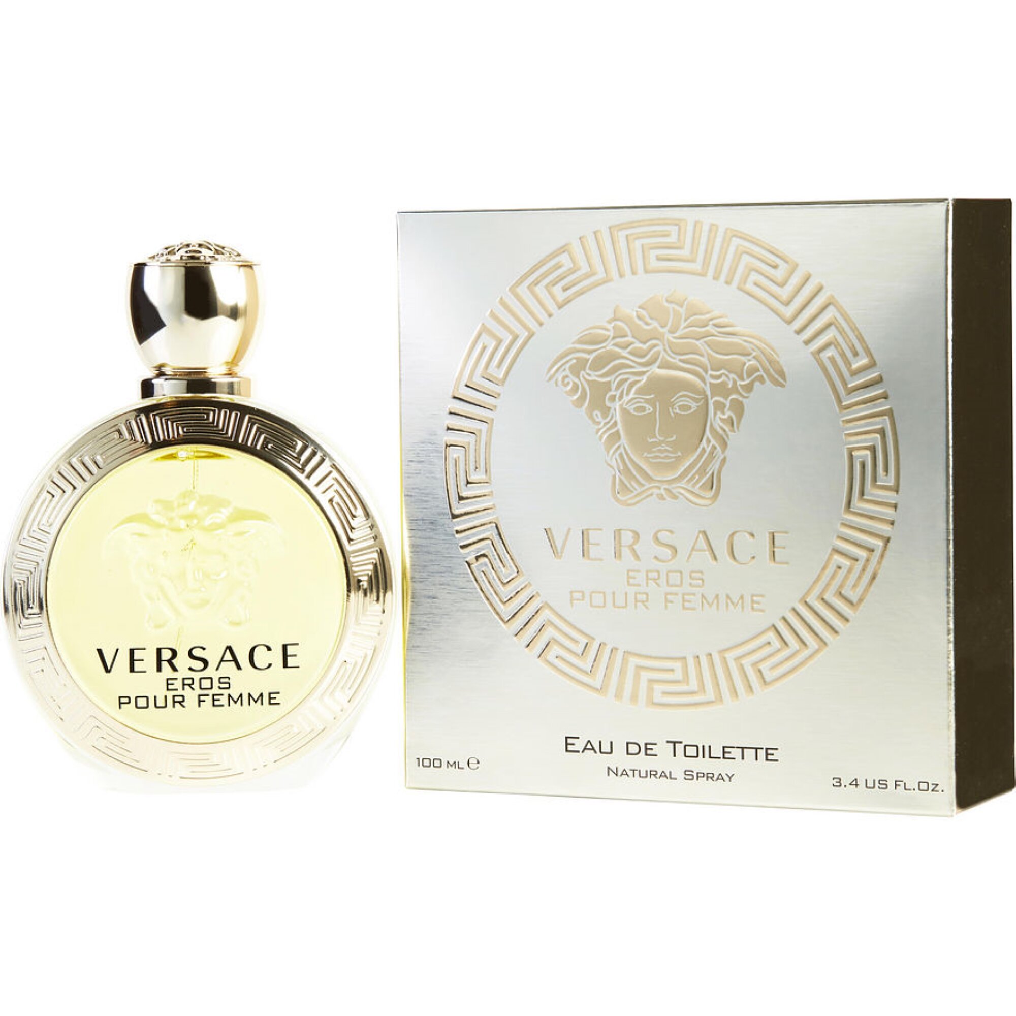 Versace Eros Pour Femme Eau De Toilette, цветочный древесно-мускусный женский аромат, 100 мл