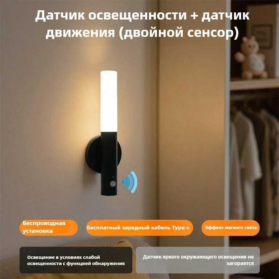 Ночные индукционные лампы LED Заряжать ночную лампу